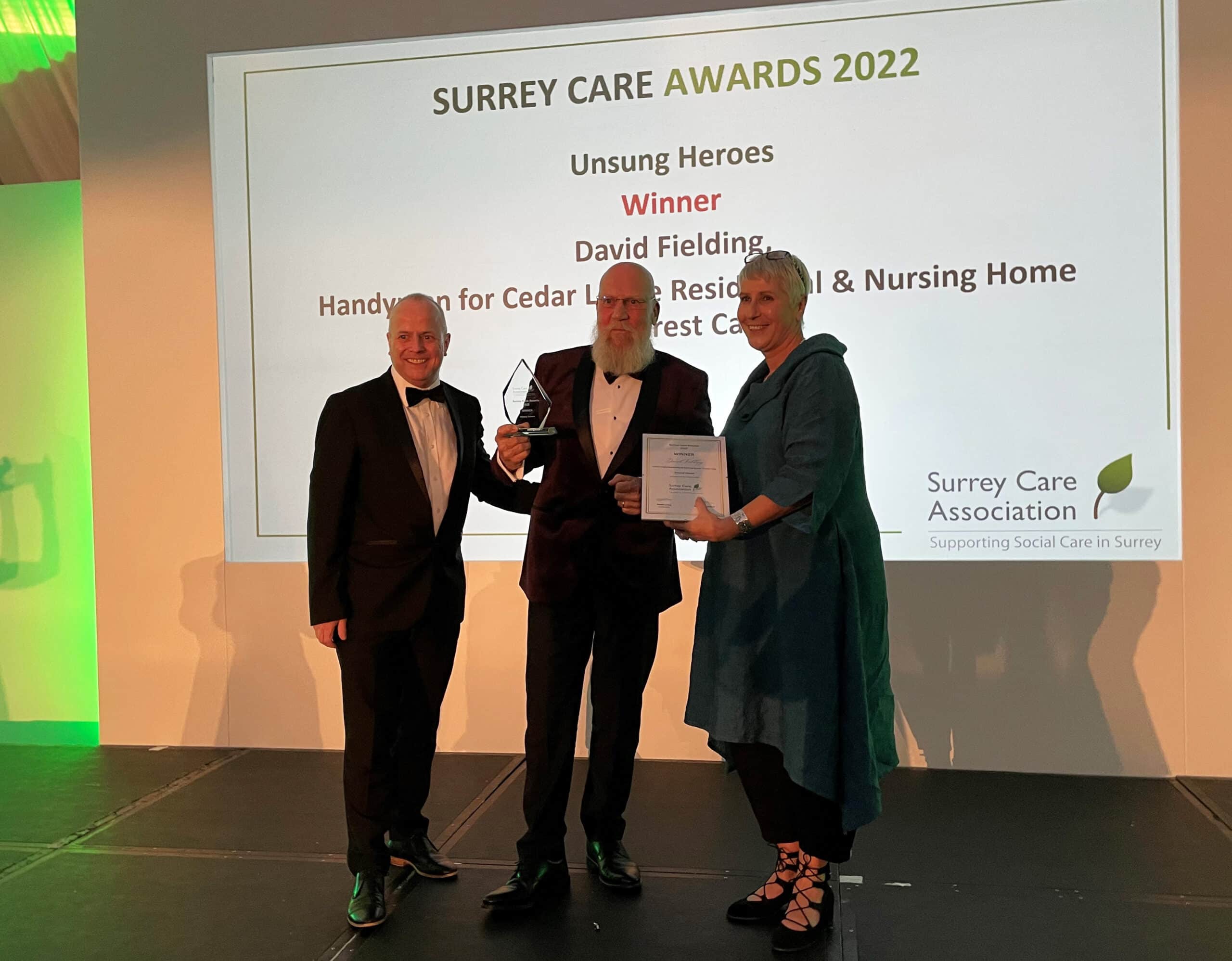 SCA Winner Unsung Hero David Fielding - Forest Care